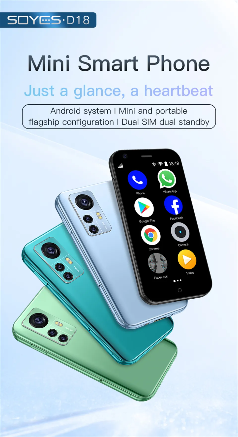 SOYES Super Mini Android Smartphone Unlocked, Google Play, MTK6580 Quad ...