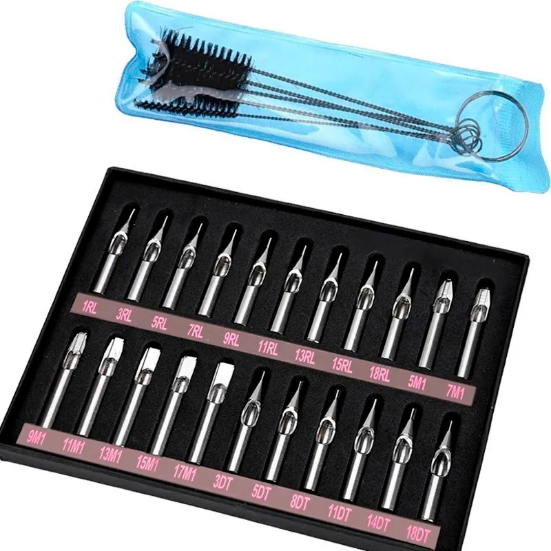 Premium Tattoo Nozzle Set - 22 Mixed Tips: Round, Diamond, Magnum ...