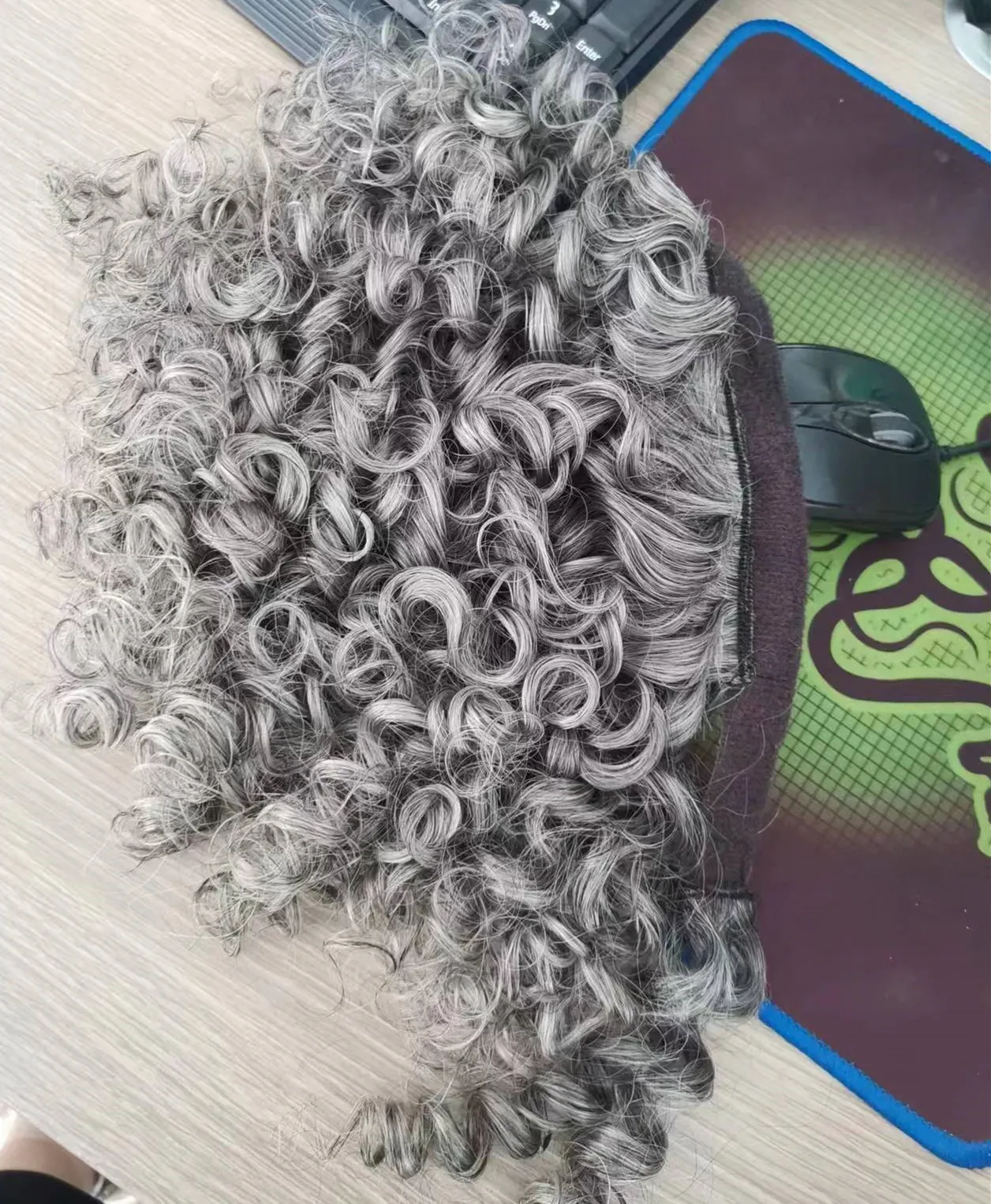 Curly Grey Curly Hair Extensions Natual Curls Salt And Pepper Human ...