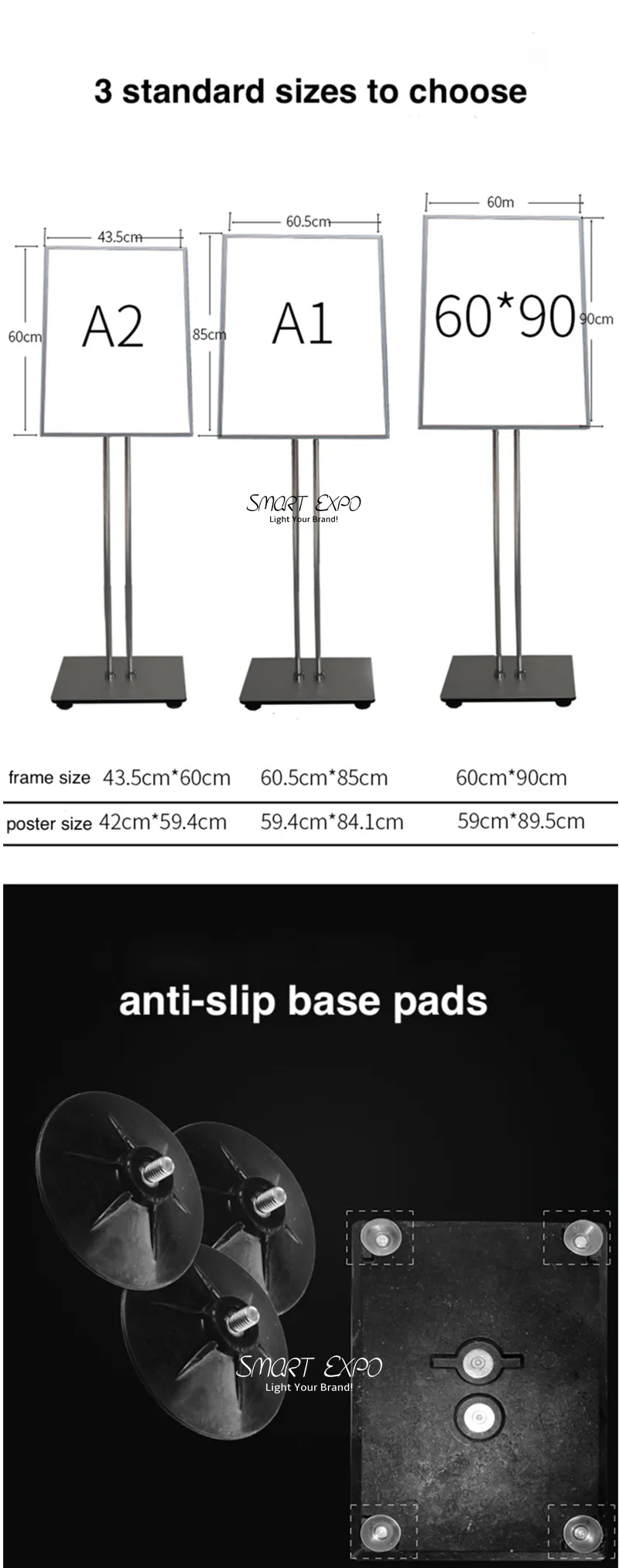 60 X 90 Cm Frame LED Display Screen For Advertising Indoor Lightweight Sign Kit With Bright LED ...