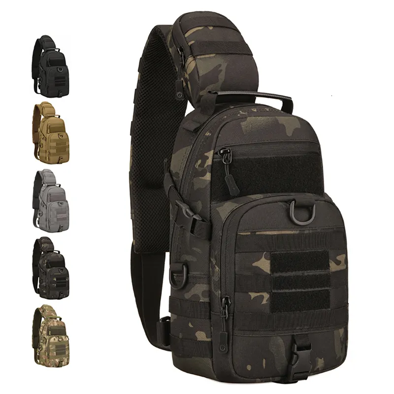 Tactical Sling Chest Pack - Molle Military Shoulder Bag for Hiking ...
