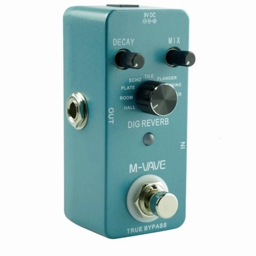 Effects Pedal Cables Essential Compact Guitar Reverb Pedal With 9 ...