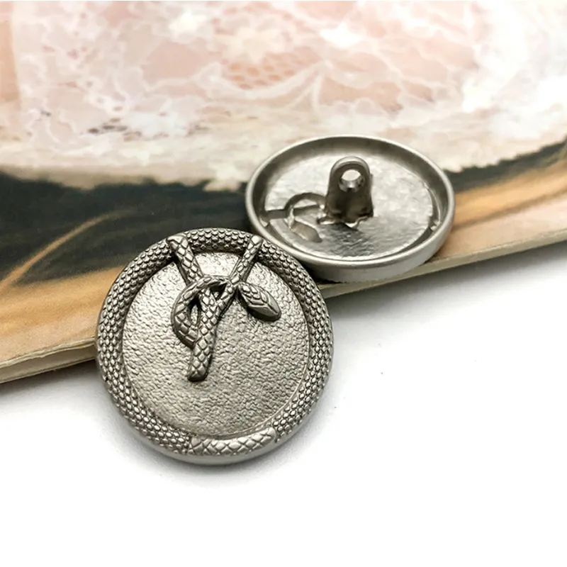 Animal Snake Letter Diy Sewing Button Round Metal Special Letters ...