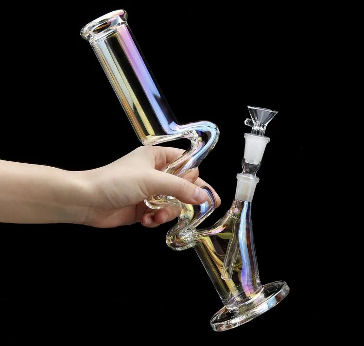 Glass Gold Percolator Bong Hookah With 14mm Bowl Ice Water Pipe ...