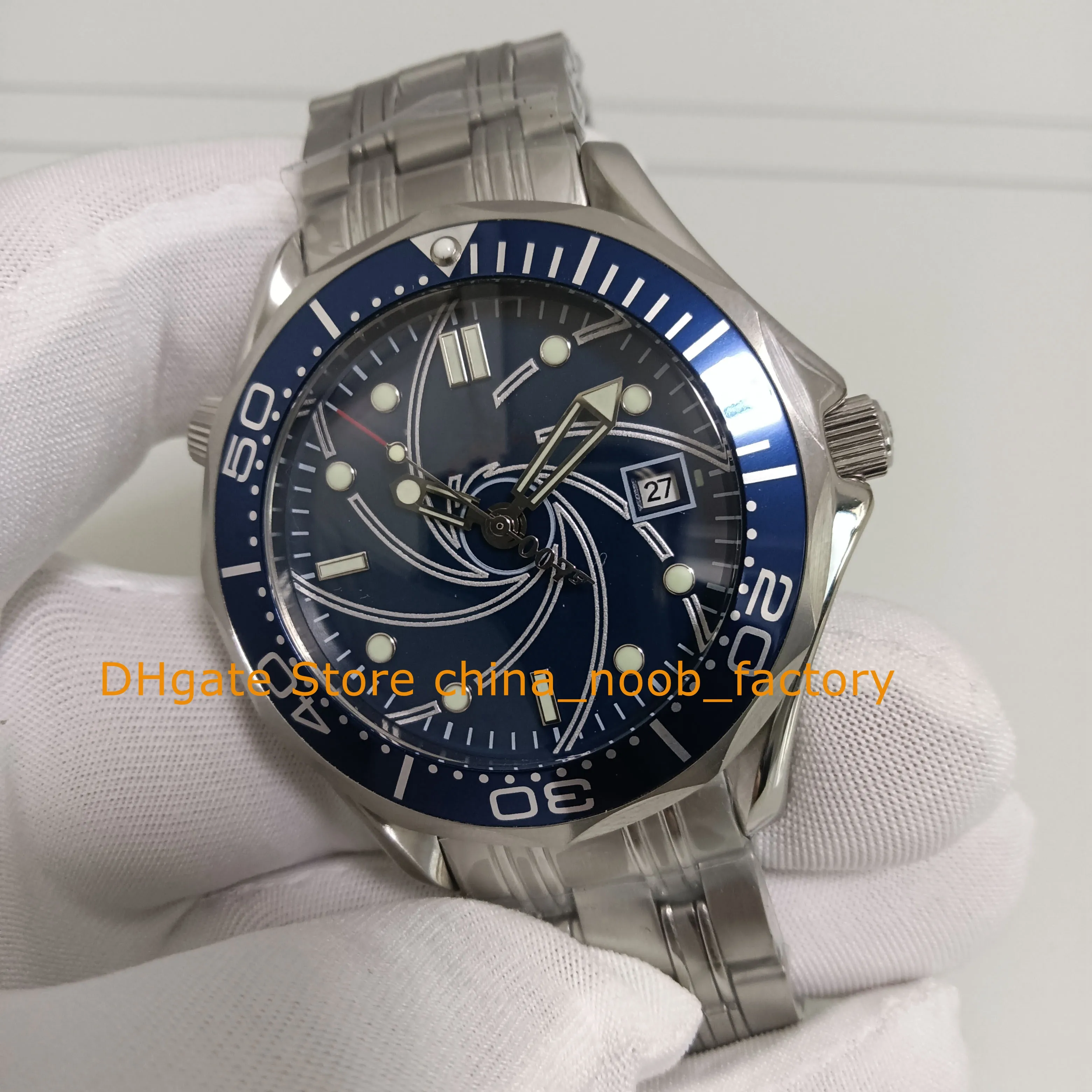 Men's Automatic Watch Blue Dial Stainless Steel 41mm Sport Casino ...