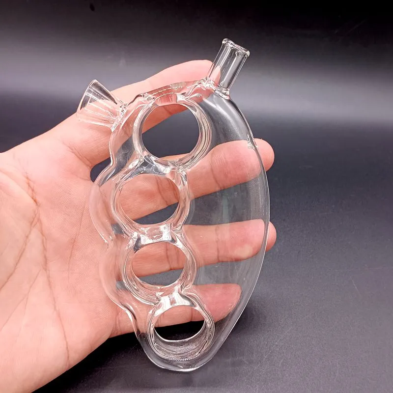 Wholesale Glass Water Bong Hookahs With Knuckles And 6 Inch Clear Oil ...