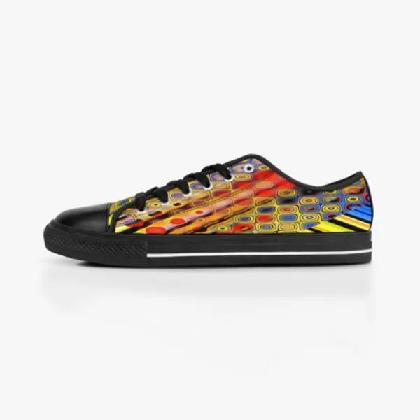 Hand-Painted Canvas Sneakers - Custom Fashion Shoes, Breathable Low Top ...