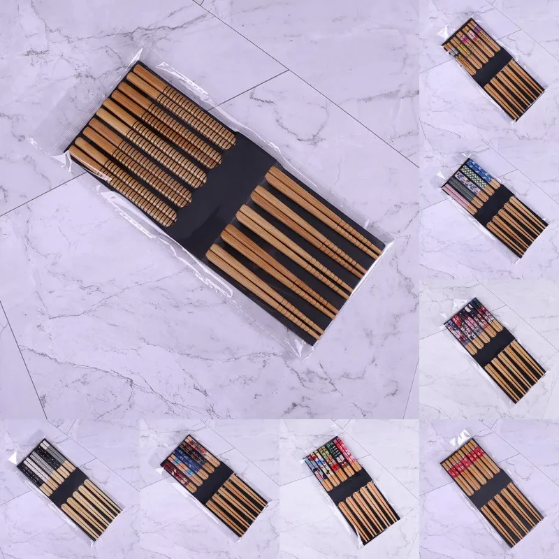 Premium Bamboo Chopsticks Set - Reusable, Anti-Slip, Ideal for Sushi ...