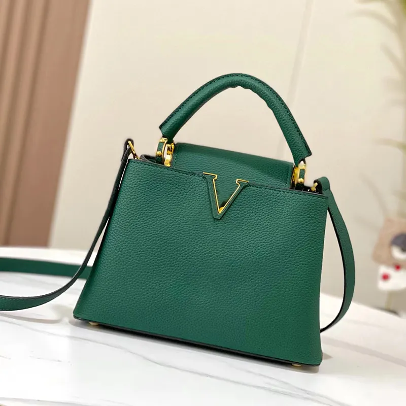 Capucines Small Leather Shoulder Bag Handbag Women Lady Tote Crossbody ...