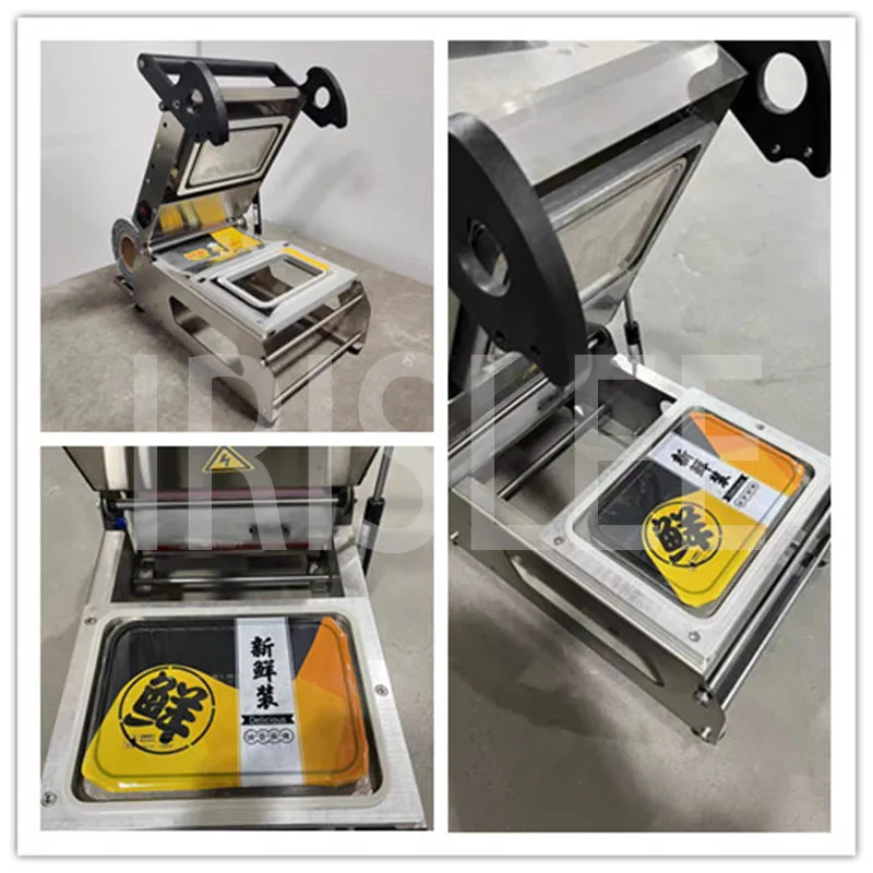 Food Seal Machine: Manual Plastic Tray Sealer Hand Press Heat Sealing ...