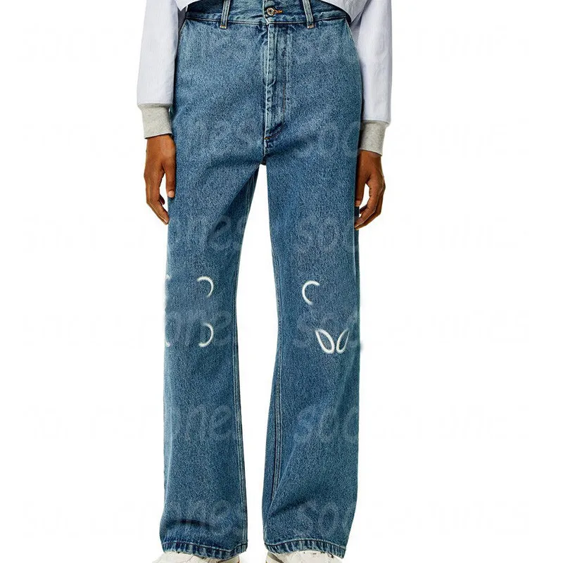 Embroidered Letter Jeans: Fashionable Women's Denim Pants, Sports ...