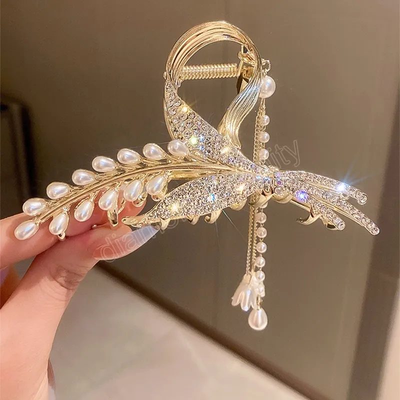 DHgate.com:Wheat Tassels Butterfly Tulip Flower Hair Clamps: Shiny ...