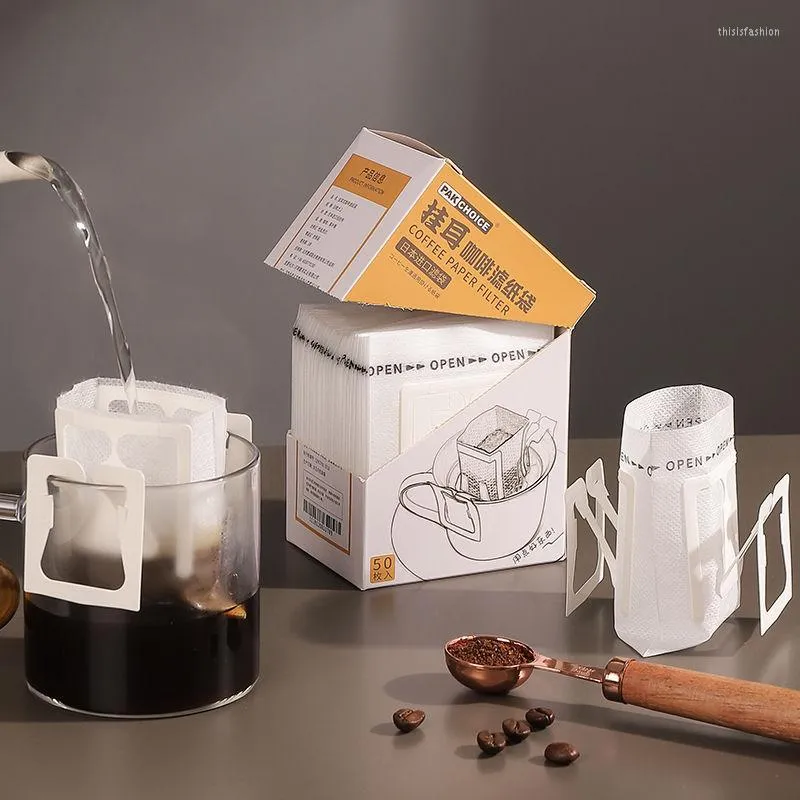 DHgate.com:25/50 Pcs Disposable Coffee Filter Bags, Drip Hangers for ...