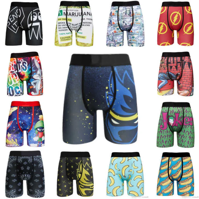 Mens Underpants Boxer Shorts Printed Animation Comfortable Sports ...