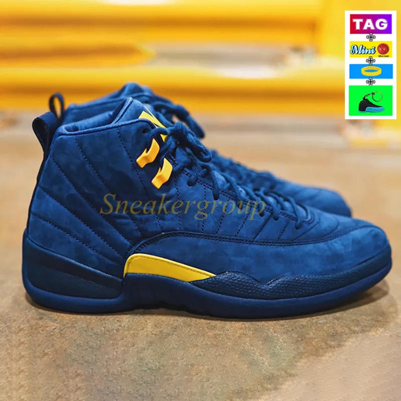 Mens Basketball Shoes Jumpman Retro 12 12s Men Designer Sneaker Stealth ...