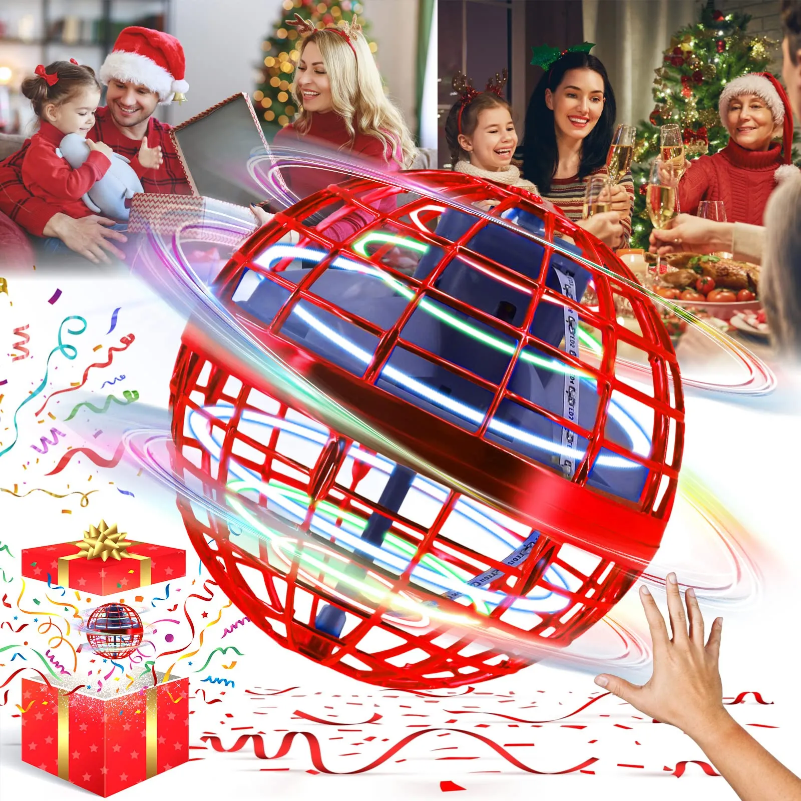 Flying Orb Ball: Hover Balls Fidget Spinning Toy With 360° Rotation ...