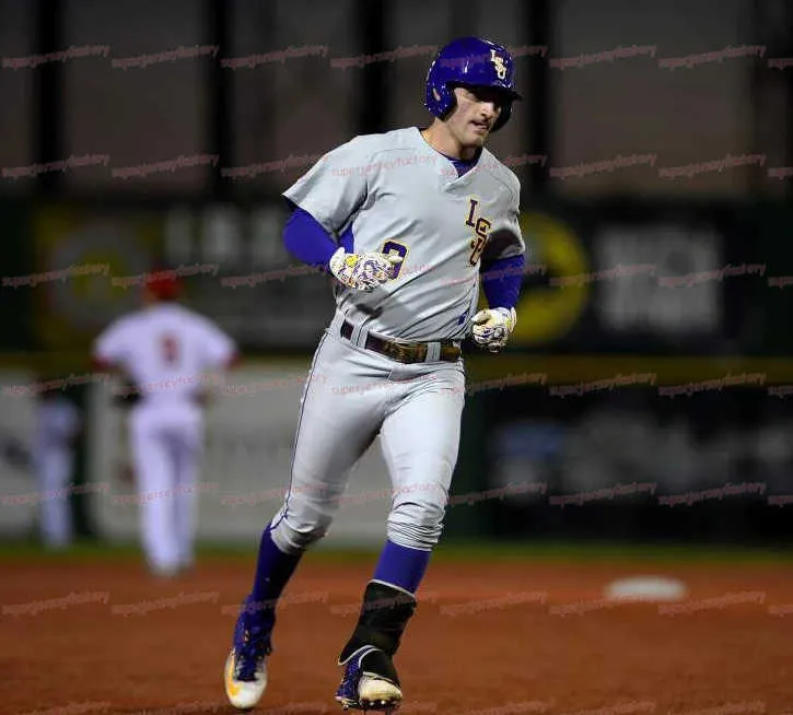 American College Football Wear Cuatom NCAA LSU Tigers Baseball Jersey ...