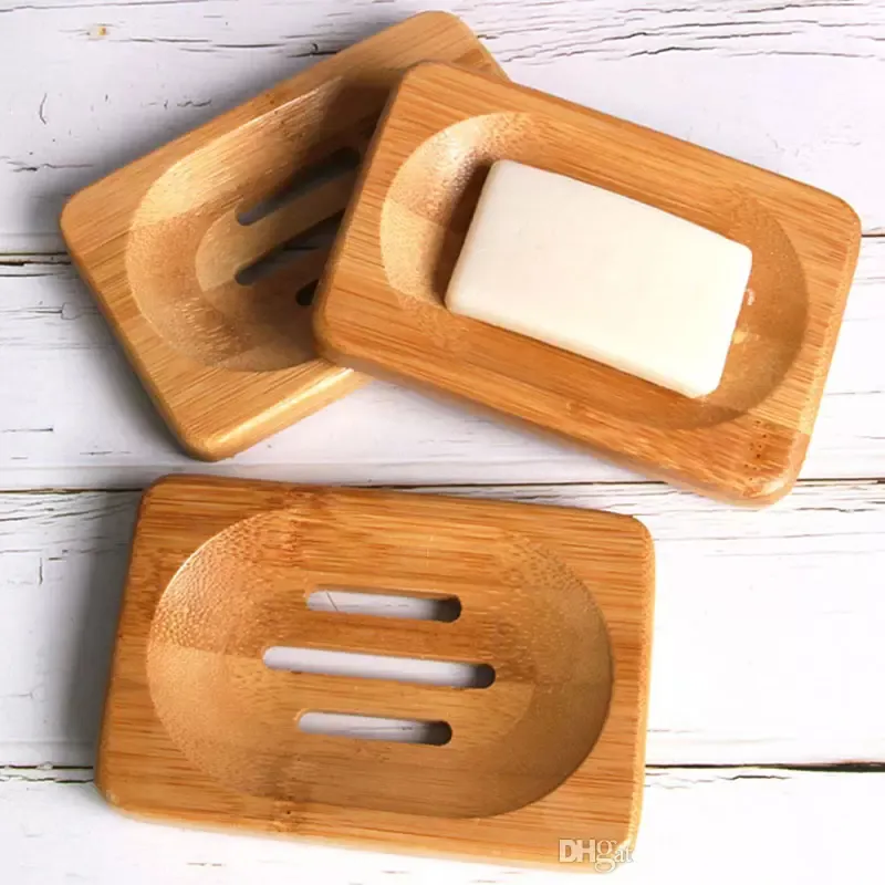 DHgate.com:Eco-Friendly Wooden Soap Dish, Round & Square Natural Bamboo ...