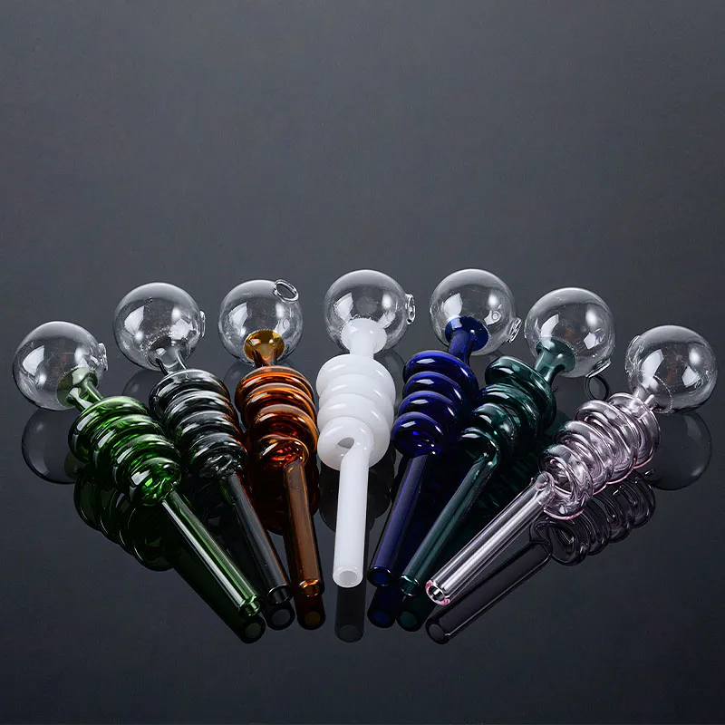 Wholesale Glass Pipe Colorful Smoking Pipes Oil Burner Bubbler Tobacoo ...