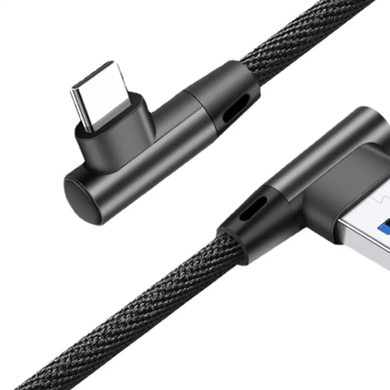 Brand 90 Degree Elbow Braided USB C Cables Fast Charging Type C Cord ...