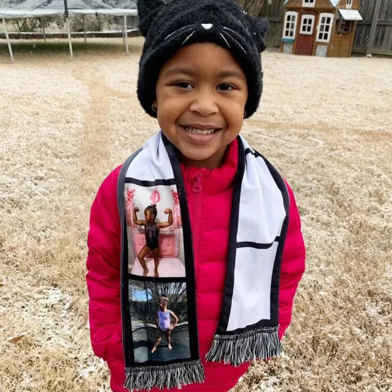 Polyester Sublimation Scarf Textile 6 Panels Winter Towel Thermal ...