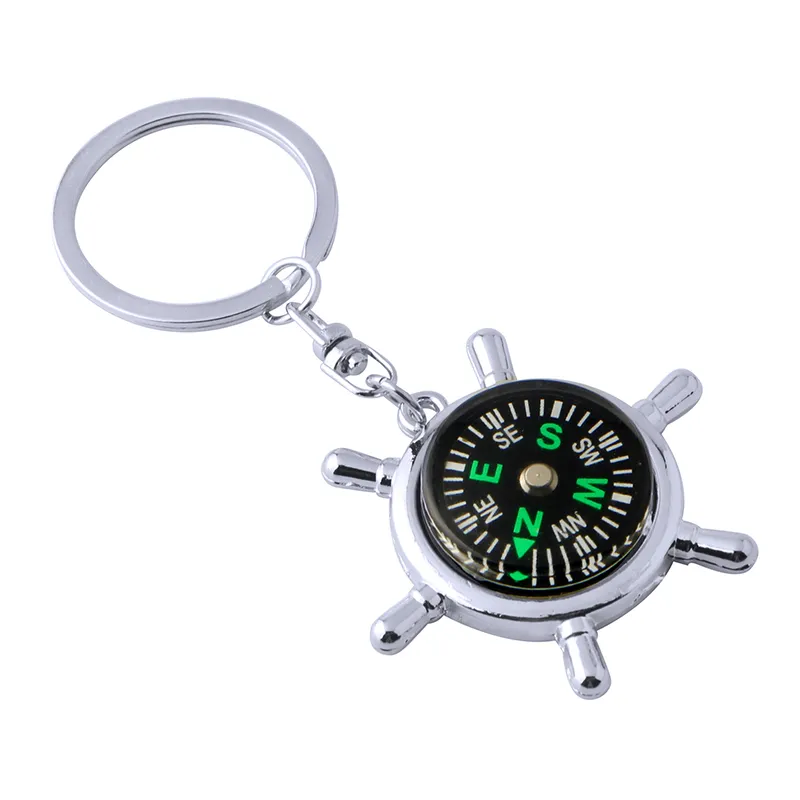 Creative Ship Rudder Compass Keychains F1 Wheel Keychain Pendant ...