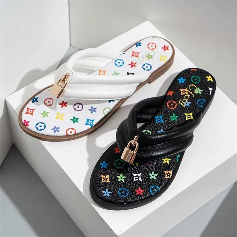 Shoes Woman Girls Summer Lock Buckle Clip Flip Flops Anti-Slip Slides ...