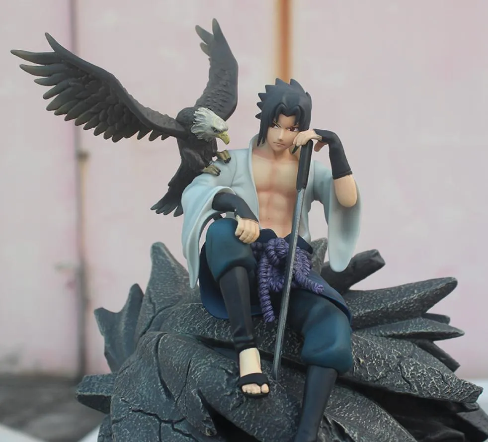 16 Sasuke تمثال Naruto Hawk Uchiha Sasuke Figure GK Final Valley PVC ...