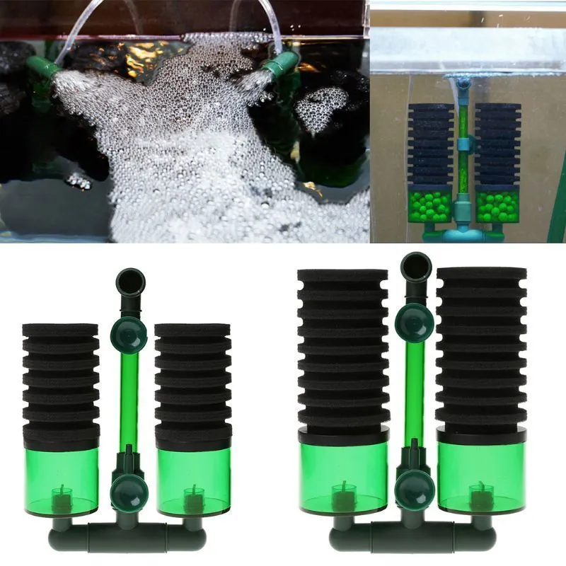 Double Sponge Filter for Aquarium: Superior Bio Filtration for Shrimp ...