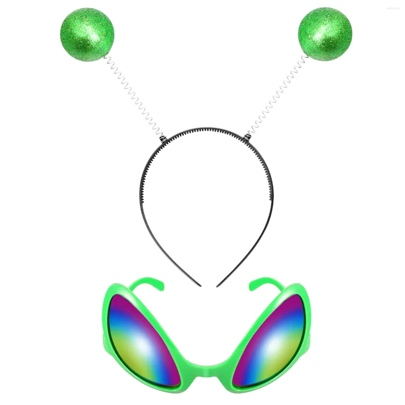 Funny Alien Costume Set - Headband, Bandana & Sunglasses - Masquerade ...