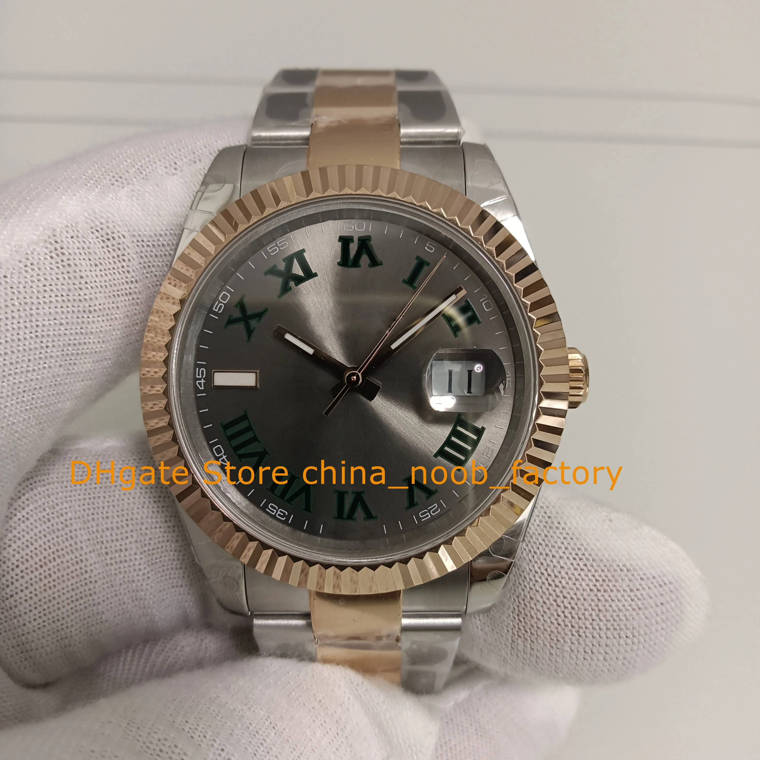 14 Model Mens Watch Bp Men 41mm Wimbledon Dial Everose Gold Fluted ...