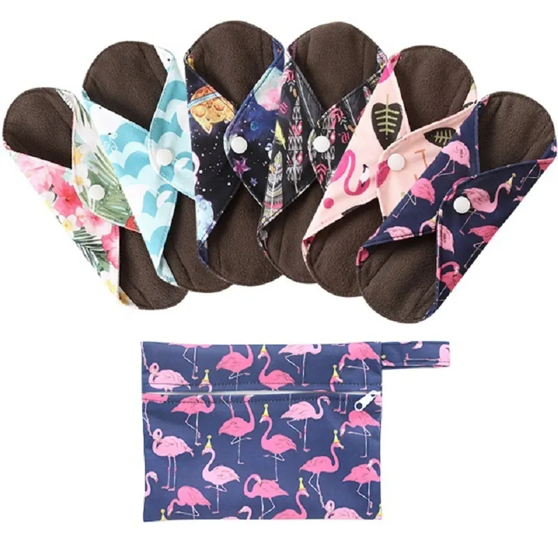Reusable Bamboo Sanitary Pads - Washable Cloth Menstrual Pads for Women ...