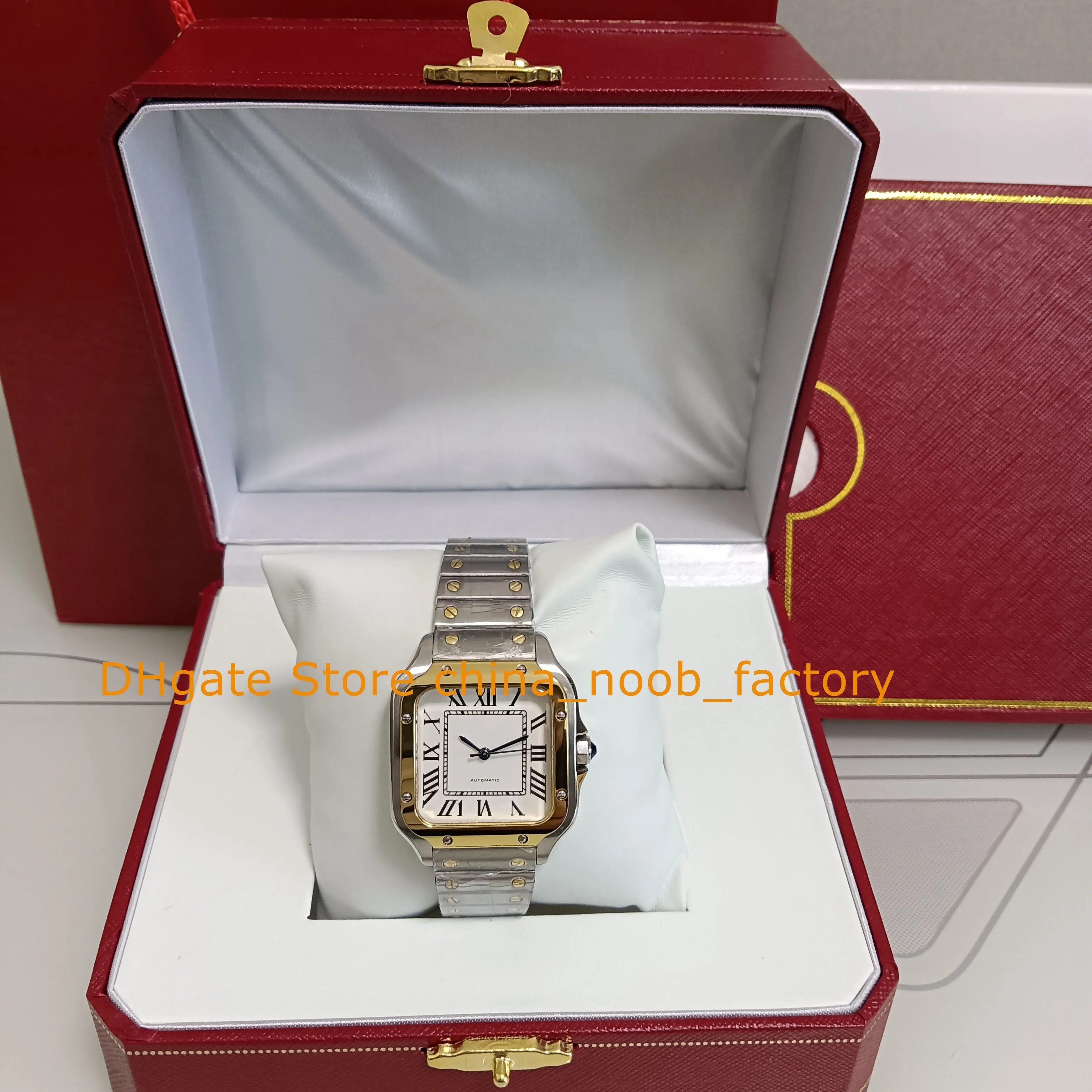 Two-Tone Stainless Steel Ladies Bracelet Automatic Dress Watch with Box ...