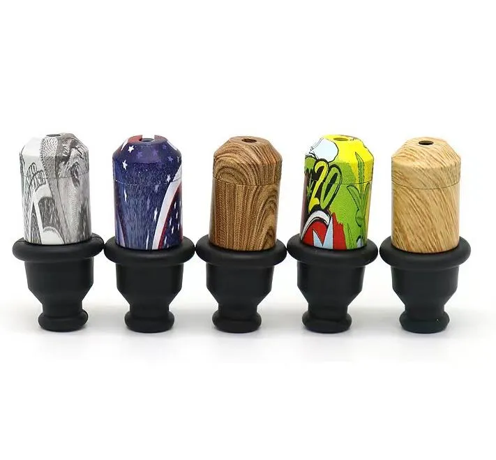 Wooden Snuff Pipe Dispenser Aluminum Nasal Endurable, 53mm Height, 2 ...