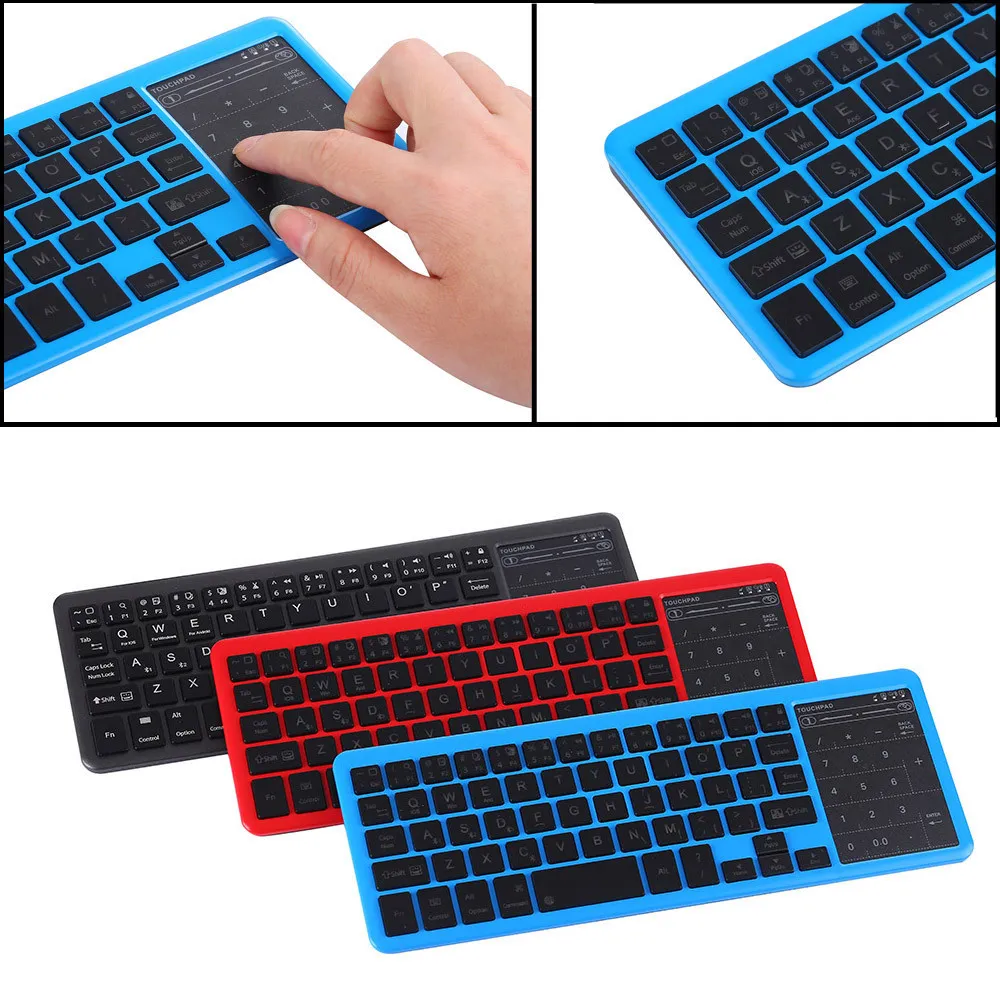 Jelly Comb Rechargeable Wireless Keyboard With Number Pad & Touchpad ...