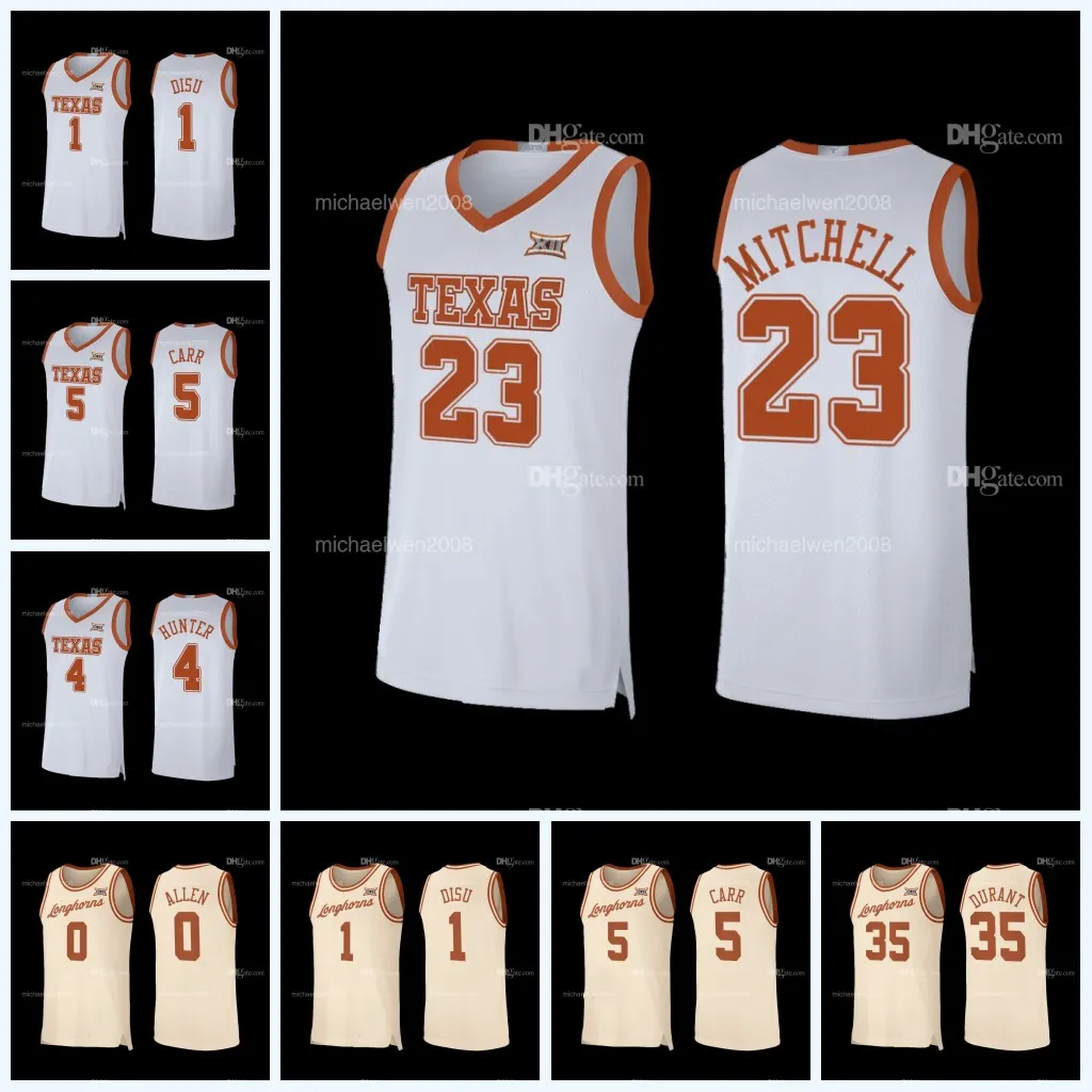 Texas Longhorns Bseketball Jersey Dillon Mitchell Dylan Disu Gavin ...