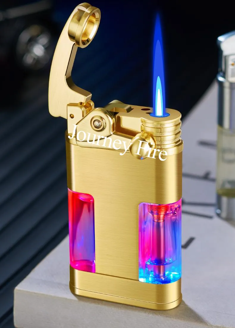 Cool Torch Lighter - Windproof Jet Flame, Refillable Butane with LED ...