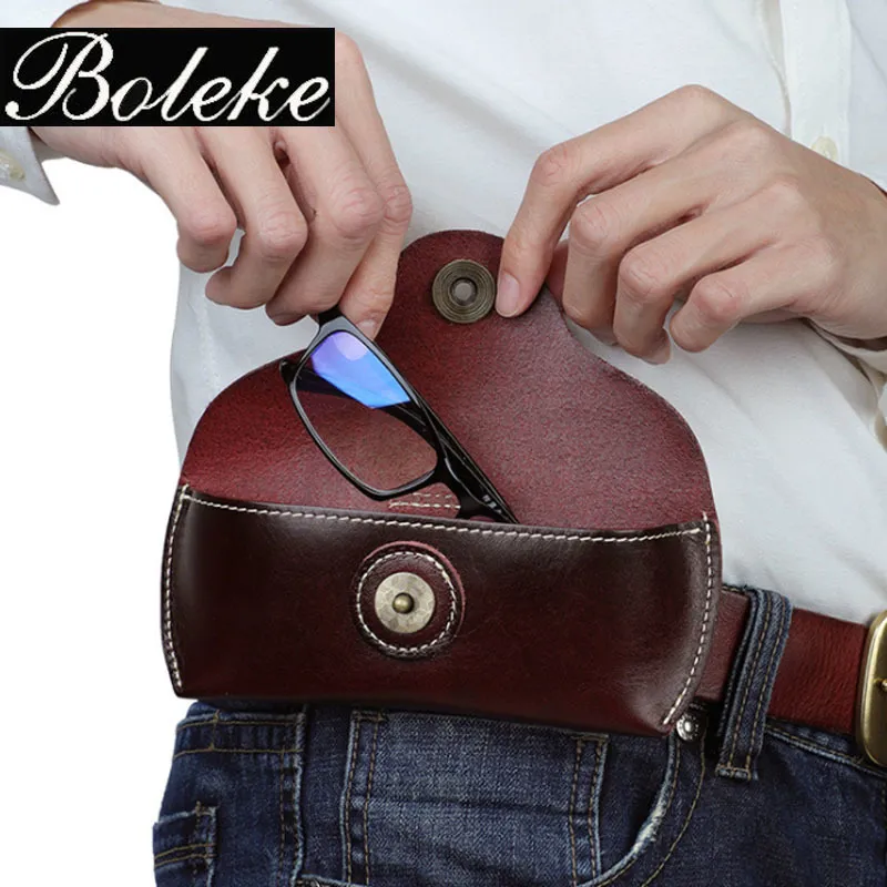 Premium Genuine Leather Sunglasses Case - Handmade Eyeglasses Holder ...
