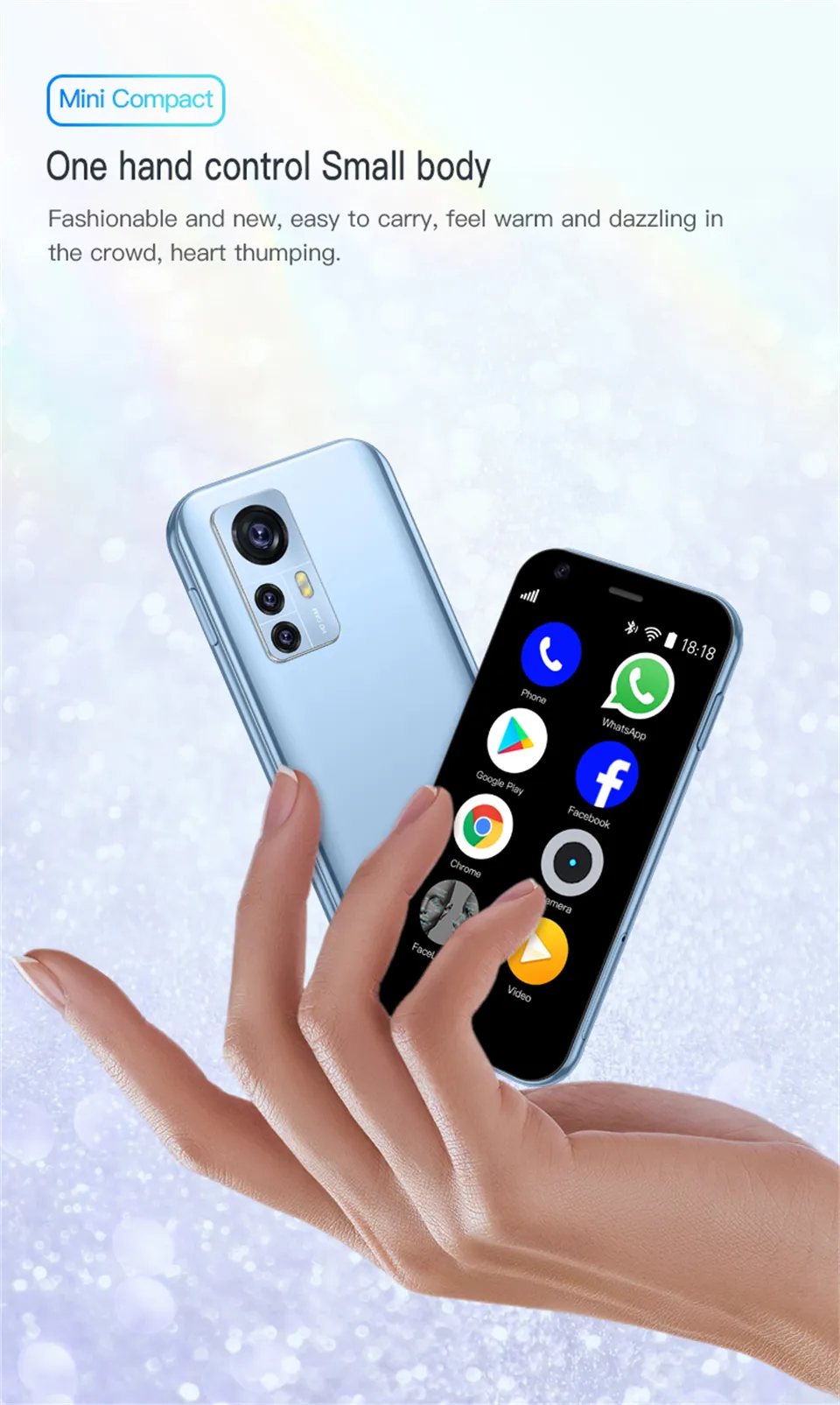 Mini Android Smartphone - 2.5 Inch Screen, Dual SIM, Compact Cellphone ...