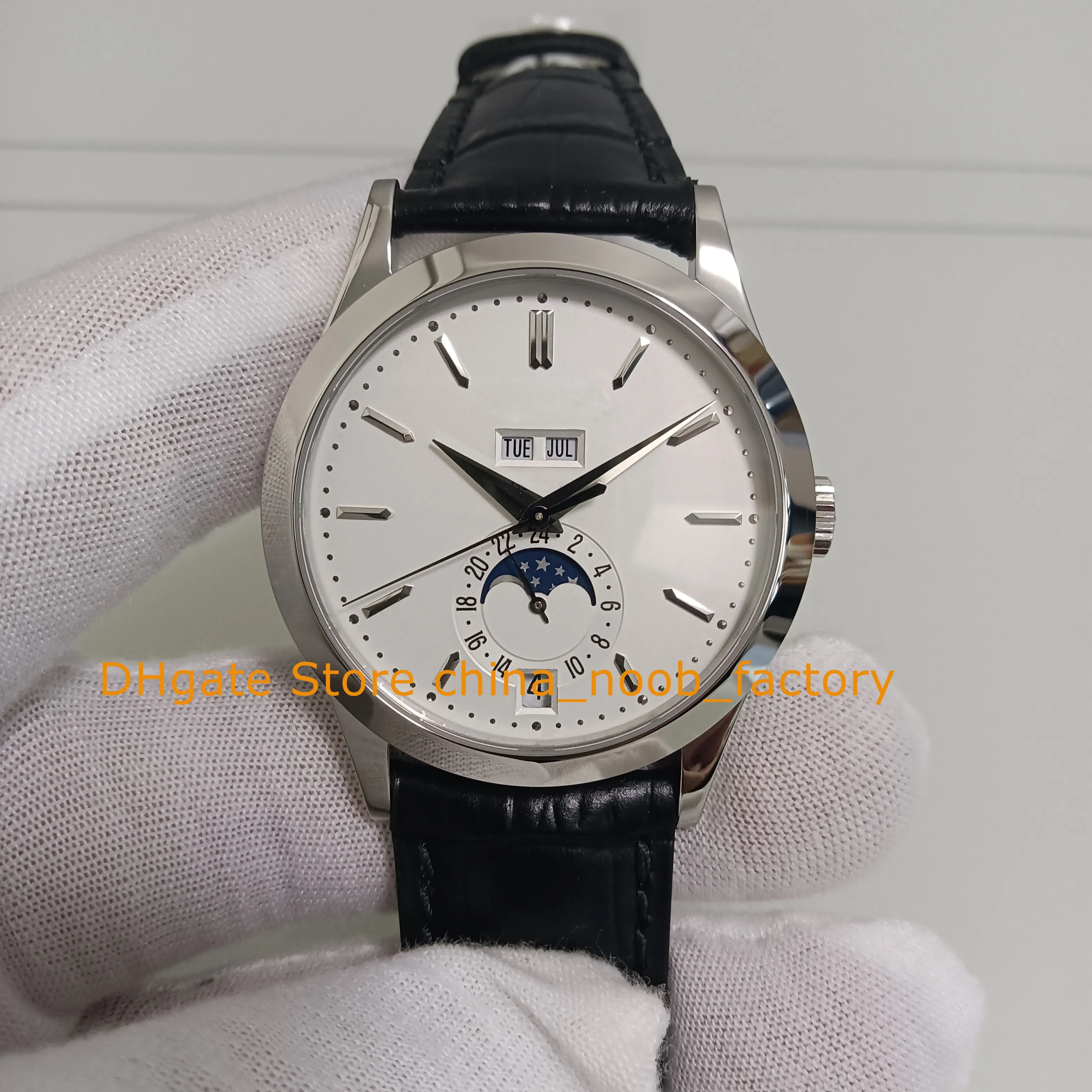 KM Factory Watch For Men 38.5mm Automatic Leather Strap Sapphire ...