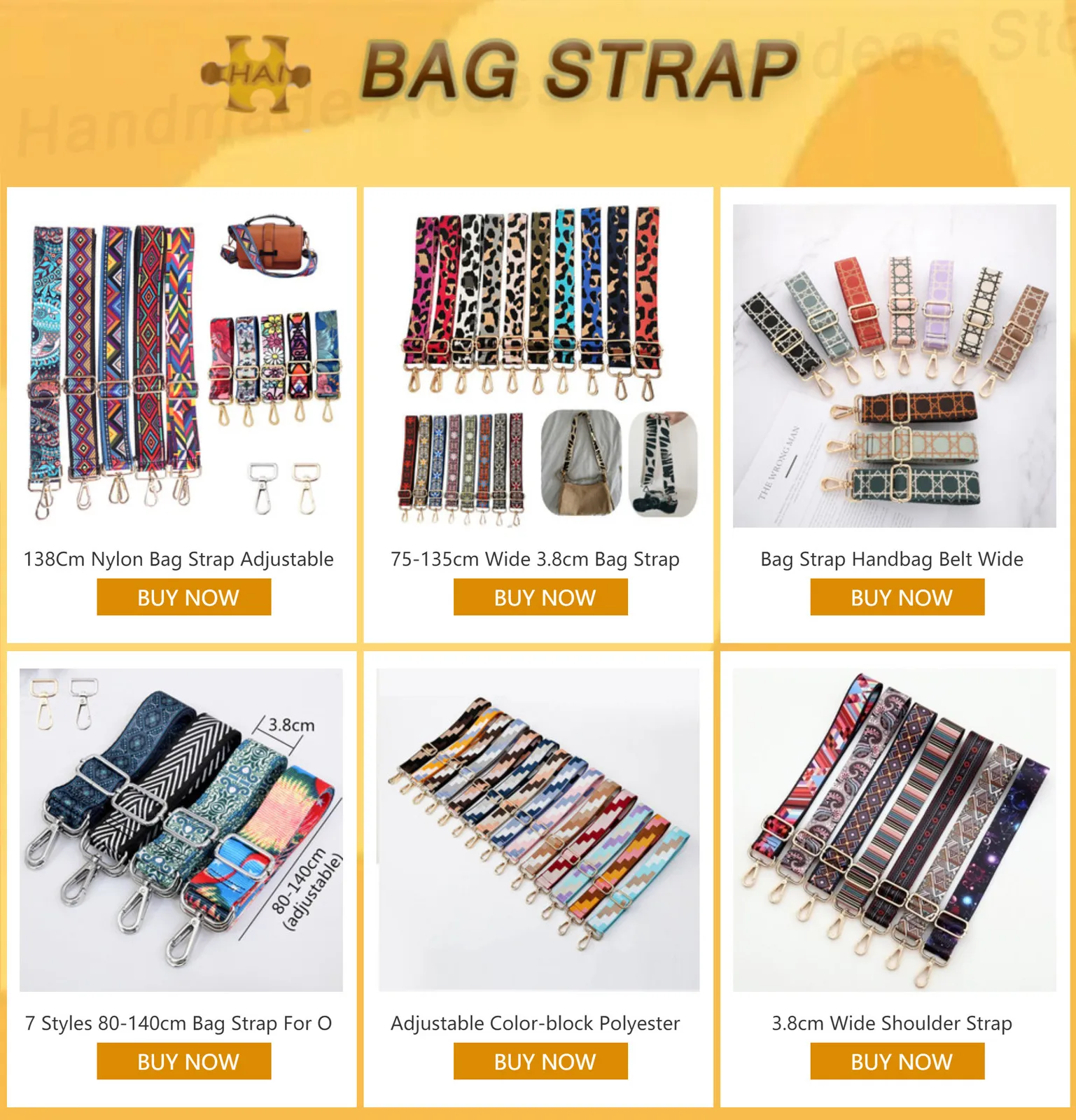 Bag Parts Accessories: 138cm Adjustable Universal Nylon Strap with ...