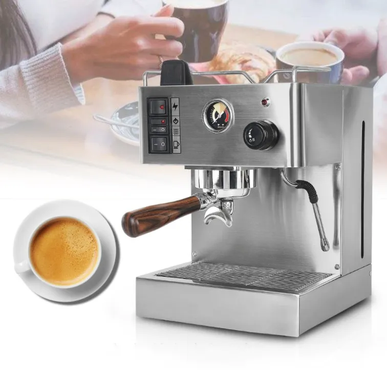 Stainless Steel Semi Automatic Espresso Coffee Maker With Counter ...