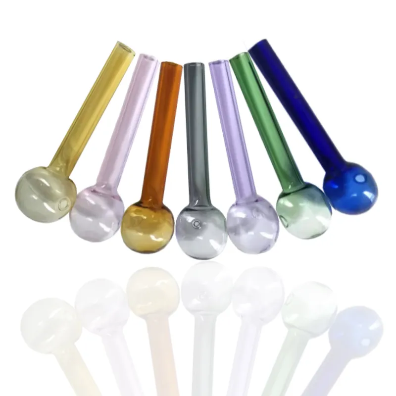 Glass Smoking Oil Burner Pipes Straight Burners Spoon Hand Wax Pipe ...