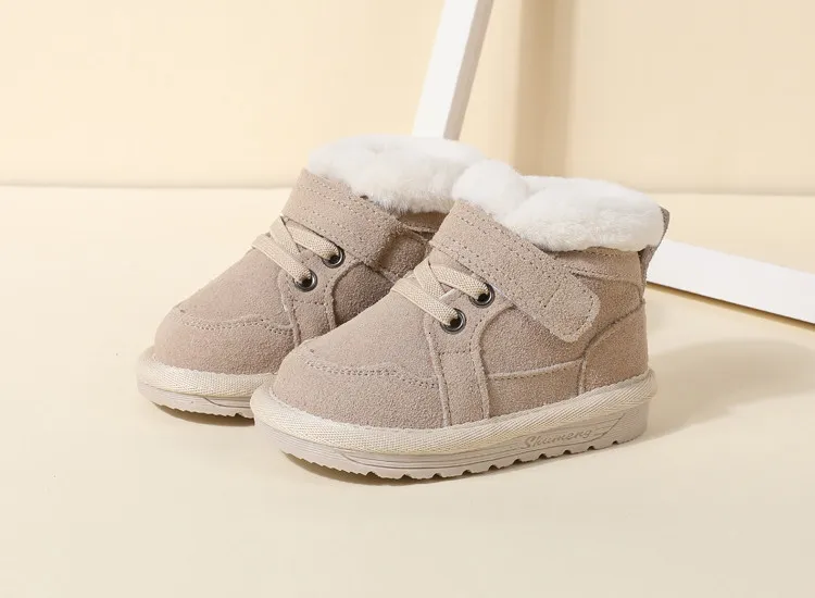 First Walkers Fashion Baby Cotton Shoes Winter Plush Warm Snow Boots ...