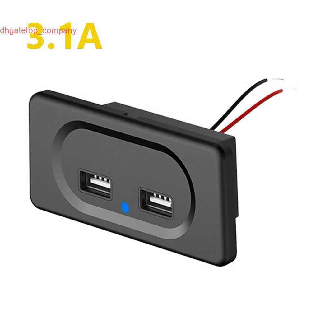 Dual USB Car Charger Socket 12V 24V DC5V/3.1A 4.8A For Truck RV Auto ...