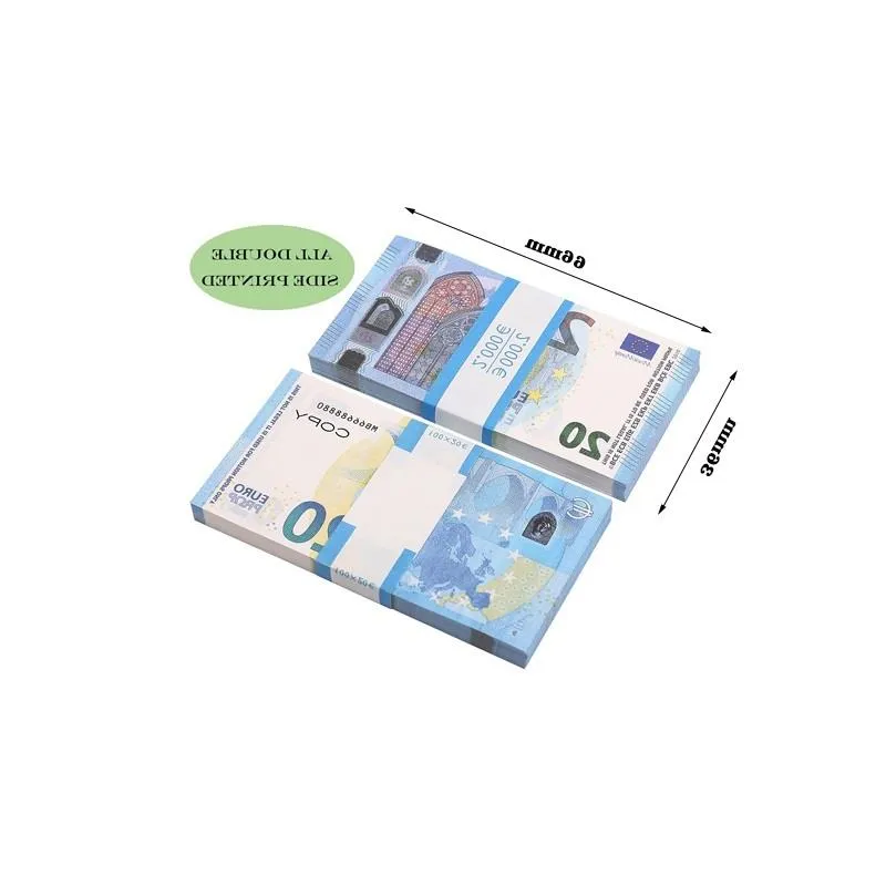 Prop Toy Pretend Realistic Euros Money Banknoten Party Double Fake ...
