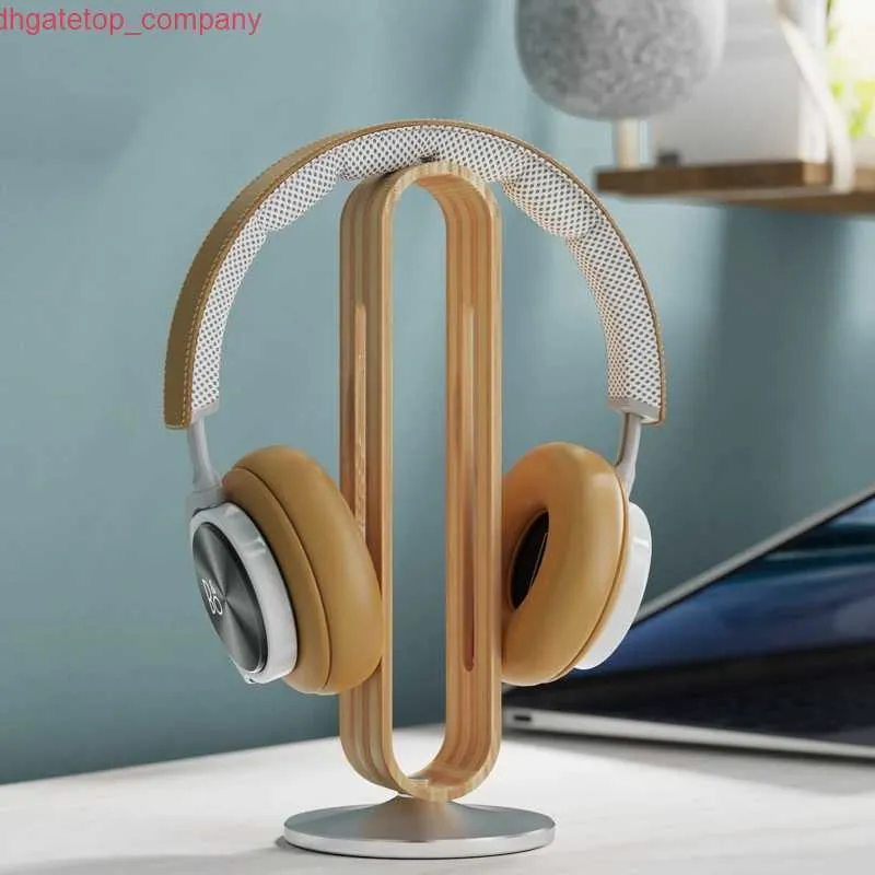Car Headset Stand Bamboo Wood Aluminum Headphone Holder Gaming Earphone ...