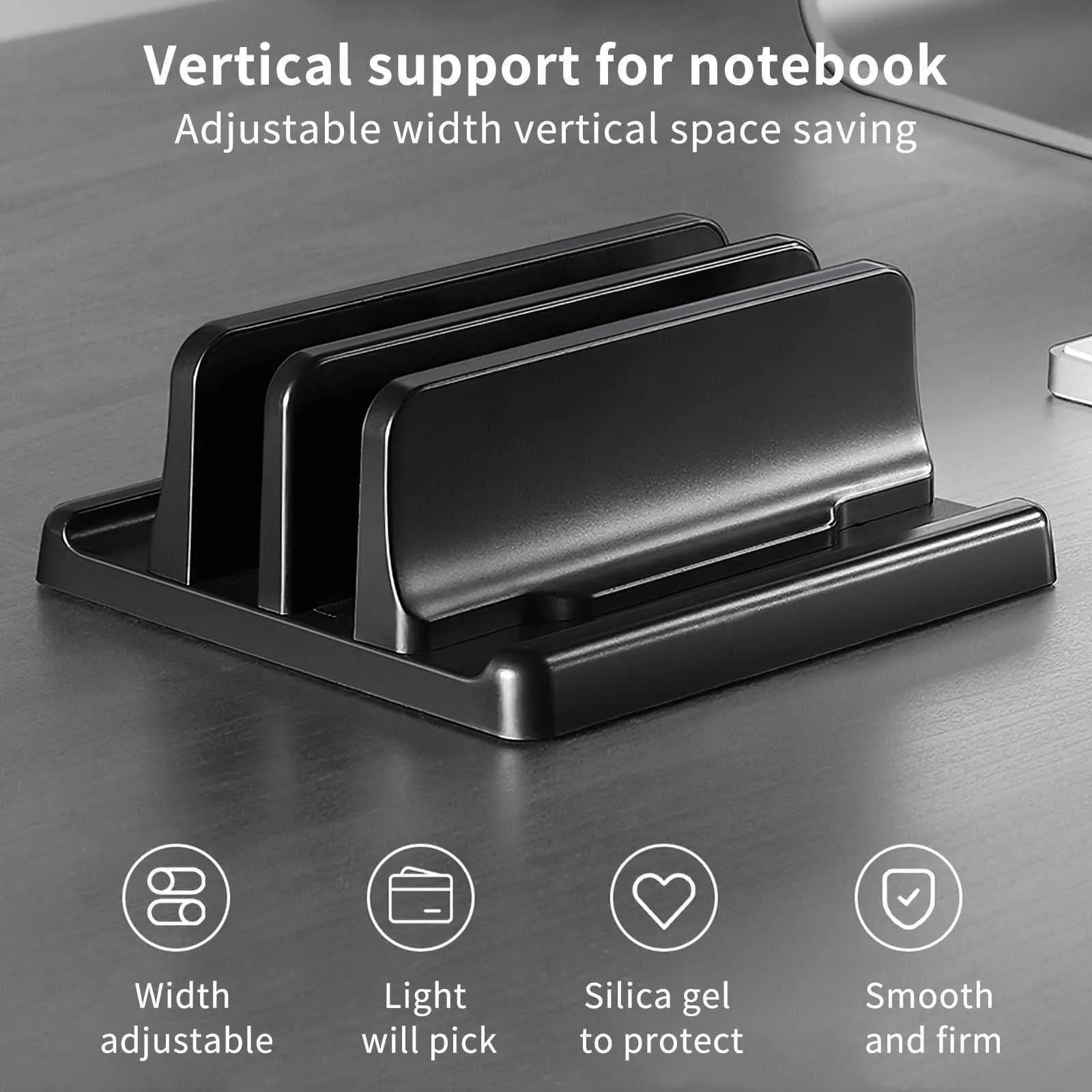 Adjustable Laptop Stand for Car & Desk - Portable Aluminum Notebook ...