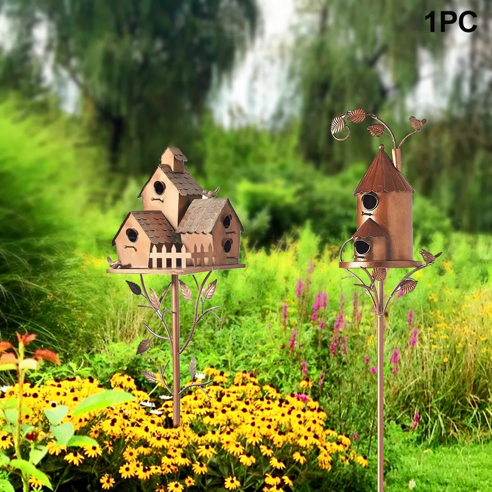 Bird Cages Metal Outdoor Bird Feeder With Stakes ... From Kong09, $12. ...