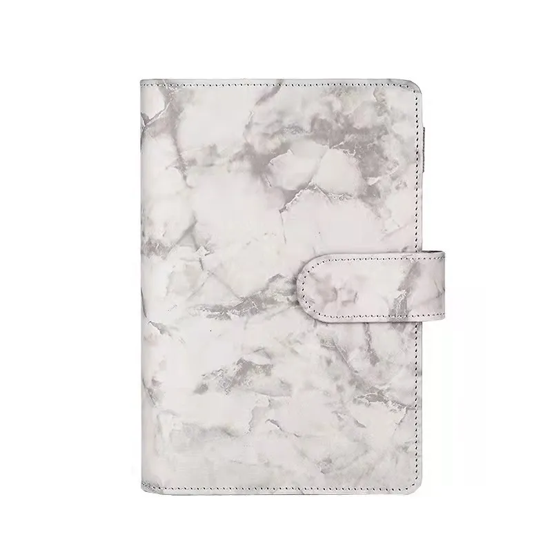 Wholesale Marble Pink PU Binder Notebook Cover For A5 And A6 Flip ...